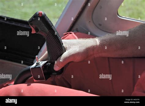 Close Up Of Helicopter Joystick Stock Photo Alamy