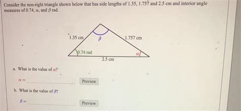 Solved Consider The Non Right Triangle Shown Below That Has