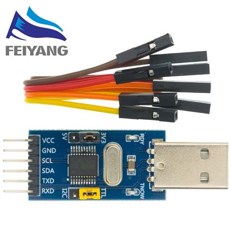 CH341T 2 In 1 Module 3 3V 5V USB To I2C IIC UART USB To TTL Single Chip Serial Port Downloader