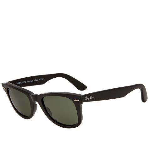 Ray Ban Original Wayfarer Classic Sunglasses Black And Green End