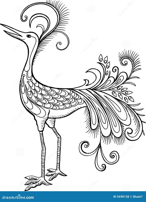 Mythological Bird Vector Illustration Stock Vector Illustration Of