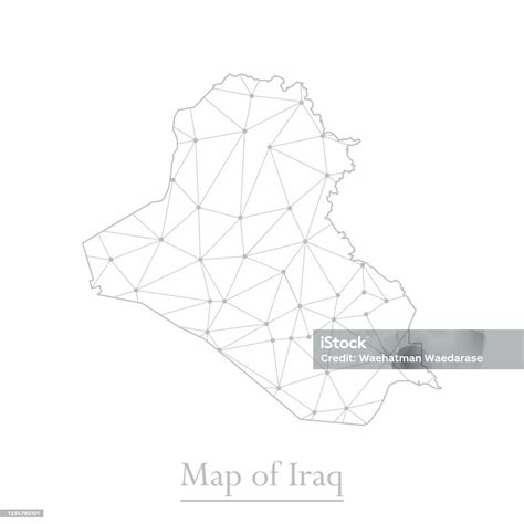 트렌디 한 삼각형과 이라크의 벡터지도는 다각형 추상 설계 벡터 일러스트 Eps 10 0명에 대한 스톡 벡터 아트 및 기타 이미지