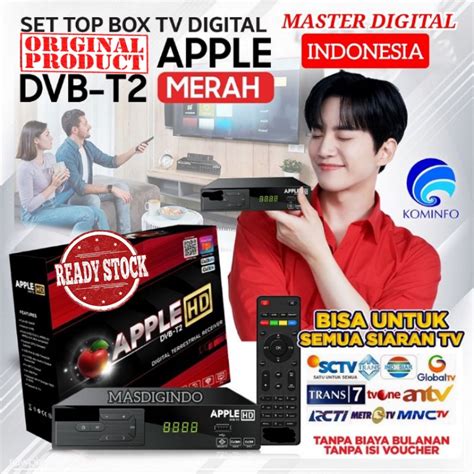Jual Set Top Box Digital Matrik APPLE MERAH HD Stb TV Digital DVBT2