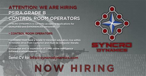 Vacancies Jobs Syncro Dynamics