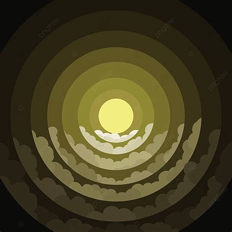 Moon Light Radius Color Yellow Science Romantic Moon Vector Science