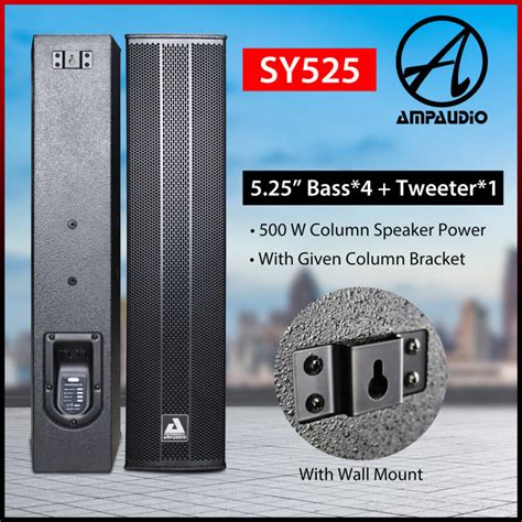 Ampaudio Professional Passive Column Array Speaker 500watt Indoor Outdoor Pair Lazada