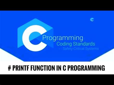 Printf Function In C Language C Programming For Beginners Youtube