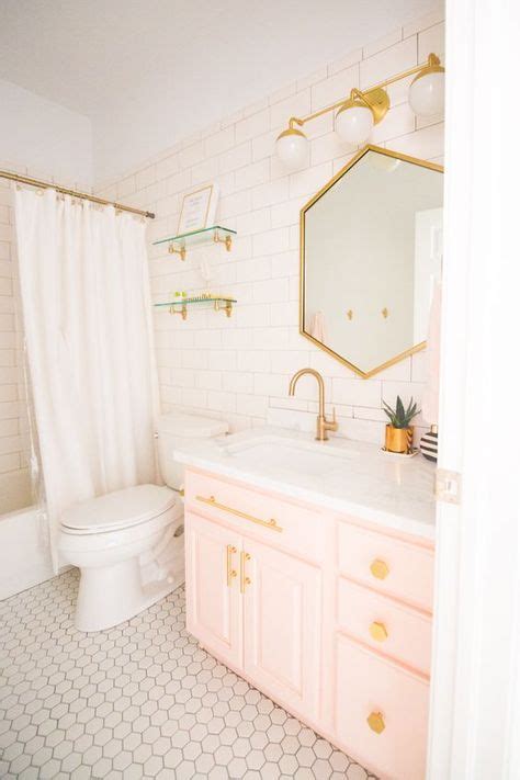 Modern Glam Blush Girls Bathroom Design Bathroom Interior Design