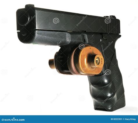 Semi Automatic Handgun With Trigger Lock Stock Image Image Of Black