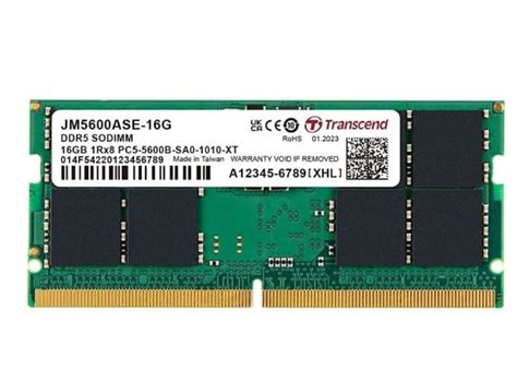 Ram Laptop Transcend Jm Ddr5 16gb 5600mhz Jm5600ase 16g VĨnh ĐẠt Technology Nhà Bán Lẻ Thiết