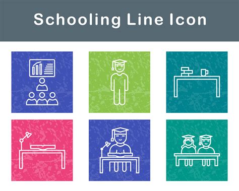 Schooling Vector Icon Set 20644269 Vector Art At Vecteezy