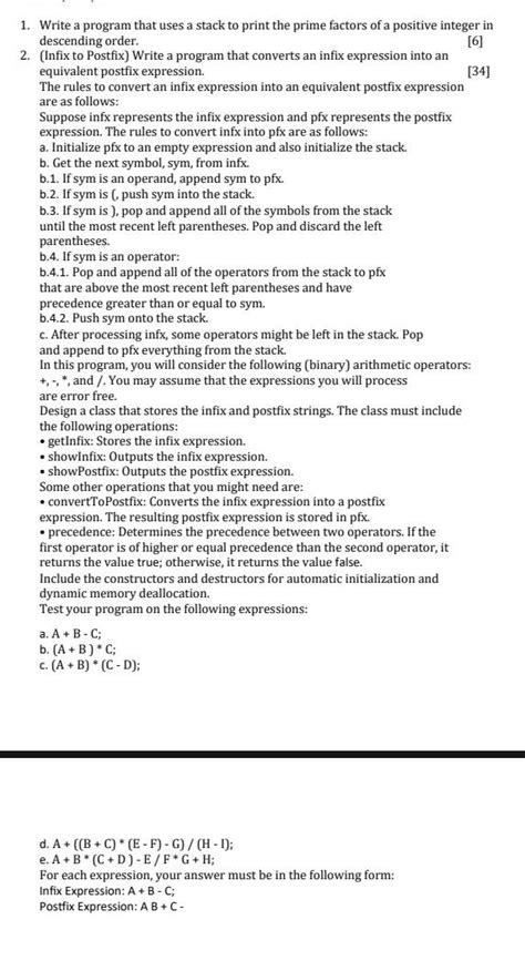 Solved Write A Program That Uses A Stack To Print The Prime Chegg