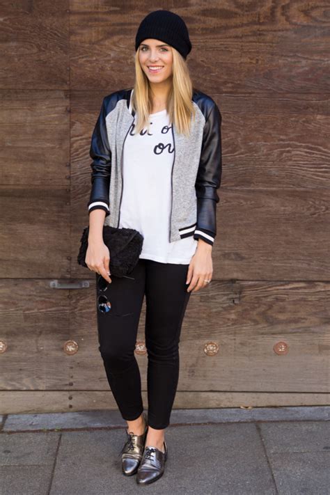 21stylish Ways To Wear Varsity Jacket Style Motivation