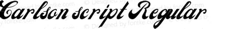 Carlson Script Otf 400 Search For Mobile