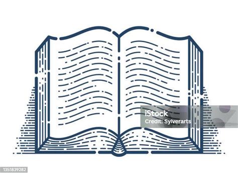 Buka Ikon Linier Vektor Buku Perpustakaan Literatur Membaca Simbol Atau