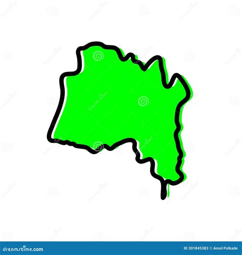 Metropolitana De Santiago Region Of Chile Vector Map Illustration Stock