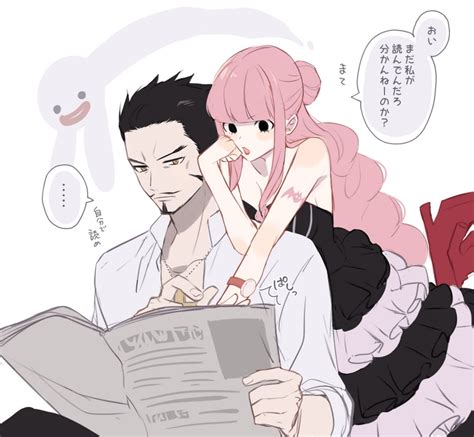 Perona And Dracule Mihawk One Piece Drawn By Chiyu Cotoritori