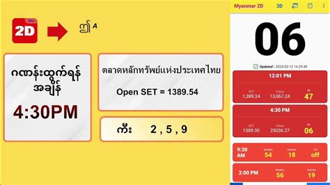 12 02 2024 ညနေ 4 30pm 2d တိုက်ရိုက် Live Stream Youtube