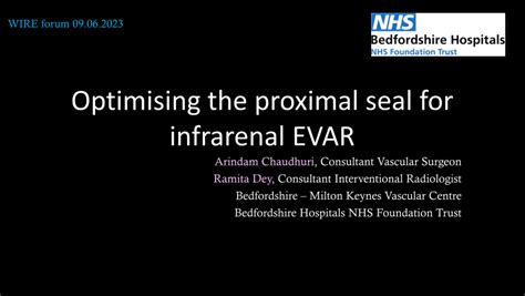 Pdf Optimising The Proximal Seal For Infrarenal Evar