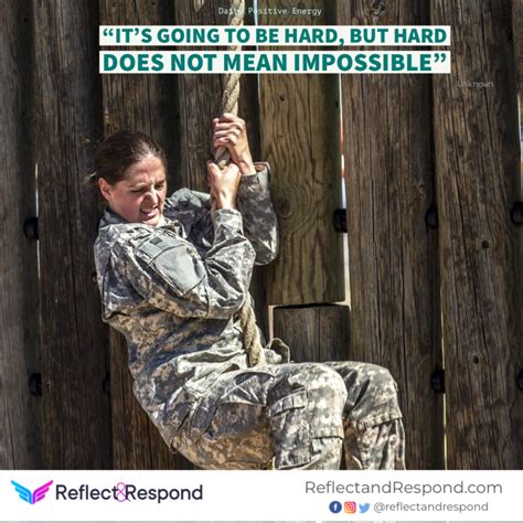 Its Going To Be Hard But Hard Does Not Mean Impossible Reflectandrespond