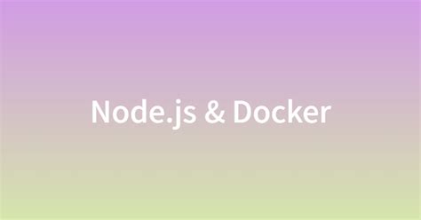 Docker Node Js