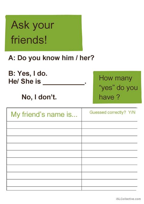 How Well Do You Know Your Friends English Esl Worksheets Pdf And Doc