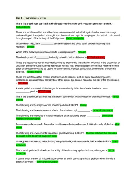 Module 2 Answer Key Pdf Eutrophication Atmosphere Of Earth