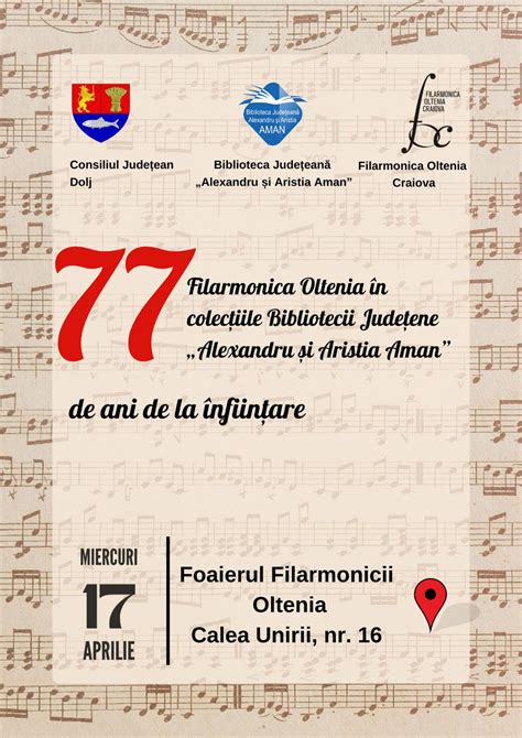 Filarmonica Oltenia în colecțiile Bibliotecii Aman la 77 de ani de la
