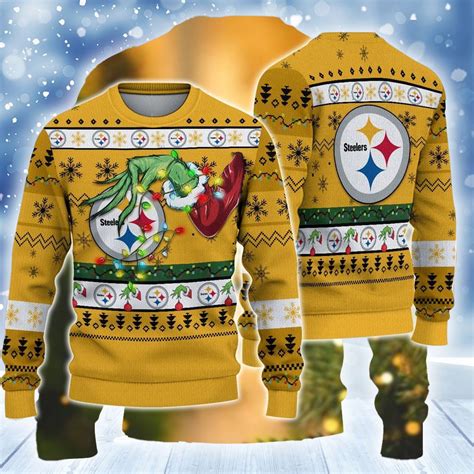 Nfl Pittsburgh Steelers Grinch Christmas Ugly Sweater Shibtee Clothing