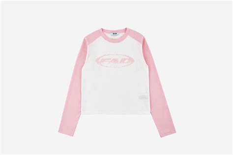 에프에이디 서클 로고 티 핑크화이트 Fad Kream