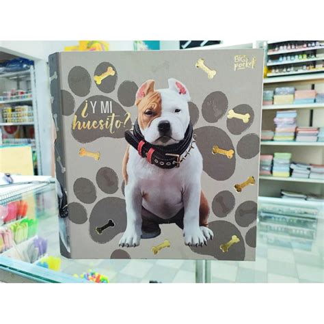 CARPETA ESCOLAR 3 X 40MM CACHORRO PITBULL