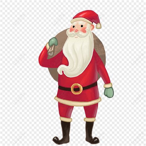 소포를 메는 카톤 산타클로스캐릭터장면크리스마스 Png 일러스트 무료 다운로드 Lovepik