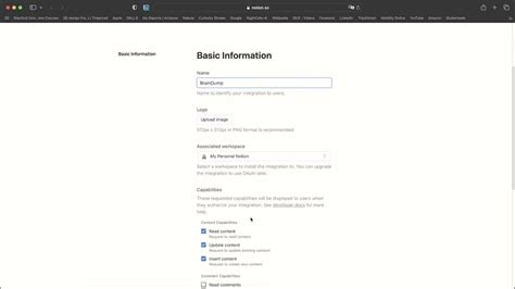 How To Create Your Personal Notion Api Key Youtube