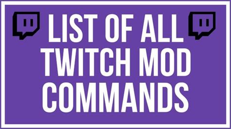 Twitch Mod Commands Every Mod Should Know Genius Updates