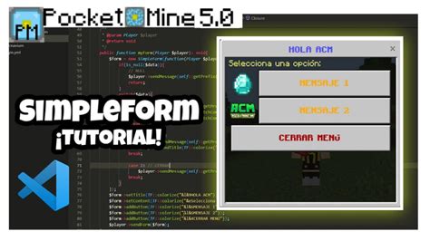 simpleform formapi formsui pocketmine mp 5 0 minecraft pe 1 20