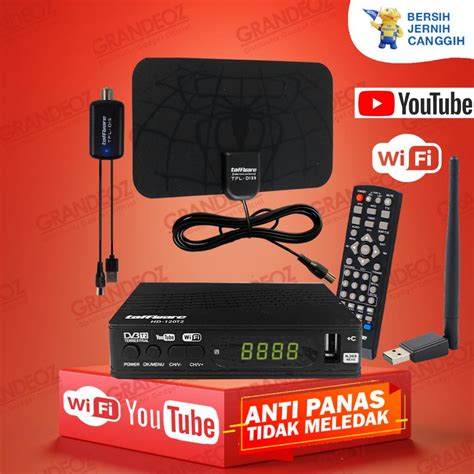 Jual Paket Set Top Box Antena Tv Booster Amplifier Analog Tabung