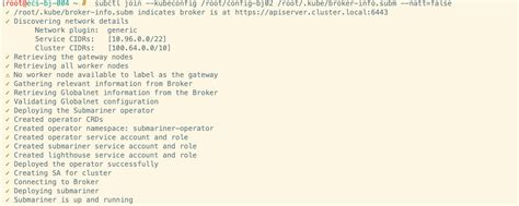 Exec Command Subctl Join Broker Infosubm Got An Error Message No