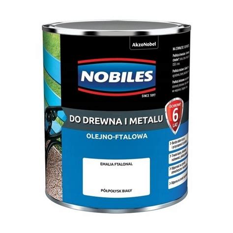Nobiles olejna 0 7L BIAŁY biała Ftalonal farba olejno ftalowa drewna
