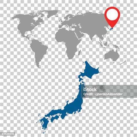 일본 및 세계 지도 탐색의 상세한 지도 설정합니다 평면 벡터 일러스트입니다 가리키기에 대한 스톡 벡터 아트 및 기타 이미지