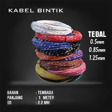Asli Tembaga Kabel Body Bintik Serabut 1m Kabel Serabut Bintik