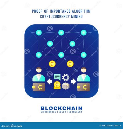 Blockchain Distributed Ledger Technology Illustration Stock Vector Illustration Of Currency