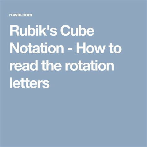 rubik s cube notation how to read the rotation letters rubiks cube
