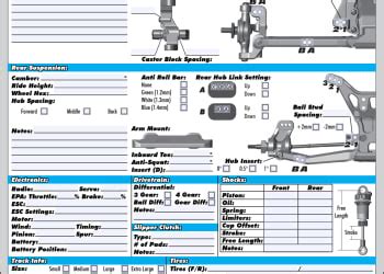 Team Associated Rc B M Setup Sheet Editable