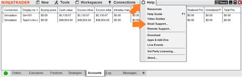 sending ninjatrader desktop log and trace files