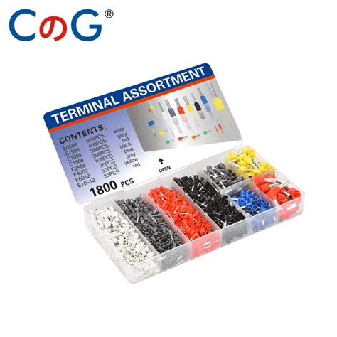 Cg 1800pcs Assortment Wire Ferrules Terminals Kit Ferrule Crimping Tool