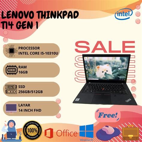 Jual Lenovo Thinkpad T14 Gen 1 I5 10gen Ryzen 5 Pro 4650u Fhd Win10