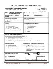 EMS GR 7 LESSON PLANS Term 3 Week 1 10 GR 7 EMS LESSON PLANS