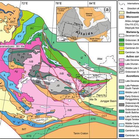 Simplified Tectonic Map Of A The Central Asian Orogenic Belt And B