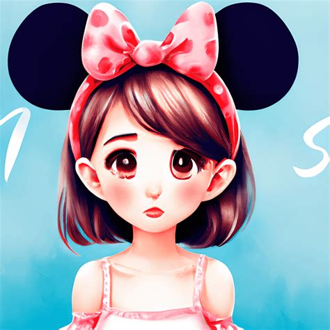 Beautiful Girl Wearing Minnie Mouse Graphic · Creative Fabrica