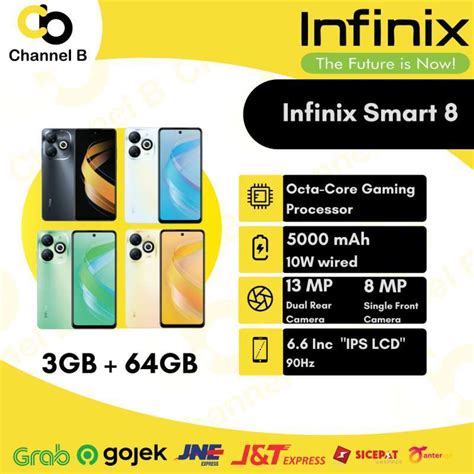 Jual Infinix Smart 8 3GB 64GB Smartphone Garansi Resmi Gold Di Seller Channel B Store
